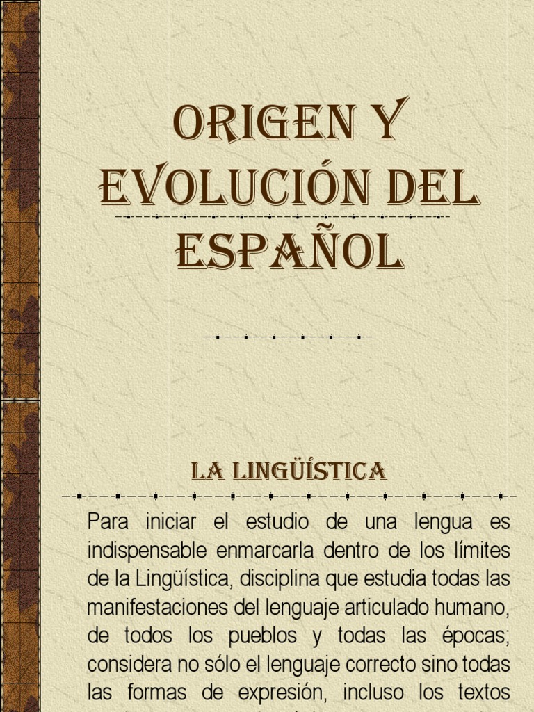 Origen y Evolución Del Español I | PDF | Lengua española | latín