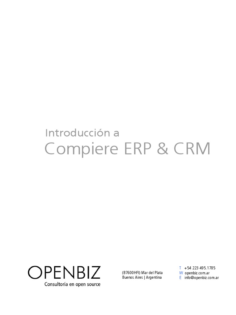 Compiere ERP | PDF | Planificación de recursos empresariales | Contabilidad