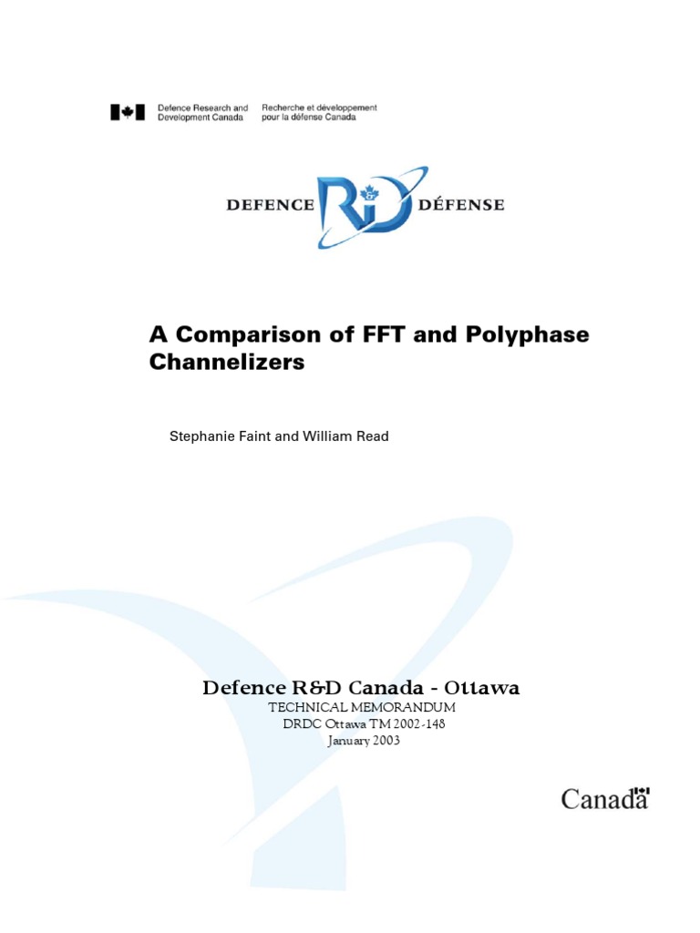 A Comparison of FFT and Polyphase Channelizers | PDF | Signal To Noise Ratio | Filter (Signal ...