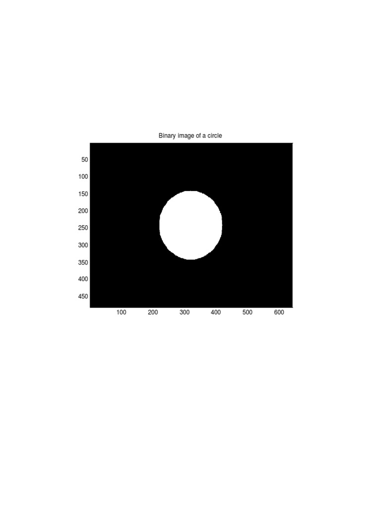 Binary Image of A Circle | PDF