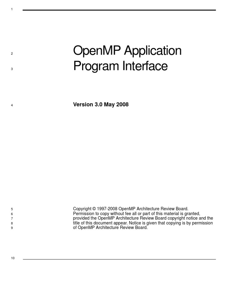 OpenMP Application Program Interface | PDF | Variable (Computer Science) | Application ...