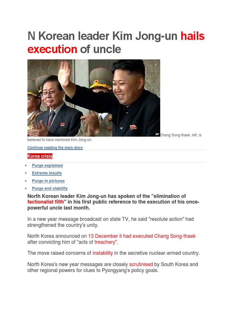 N Korean Leader Kim Jong | PDF | Kim Jong Un | North Korea