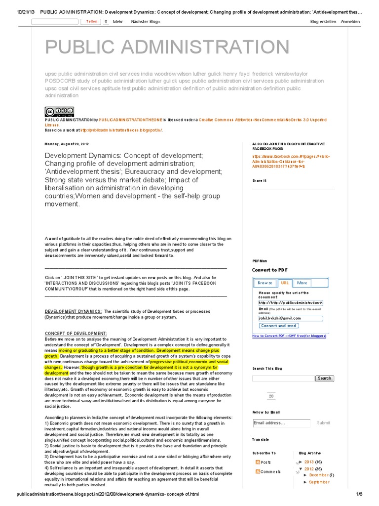 Public Administration - Development Dynamics | PDF | Microfinance ...