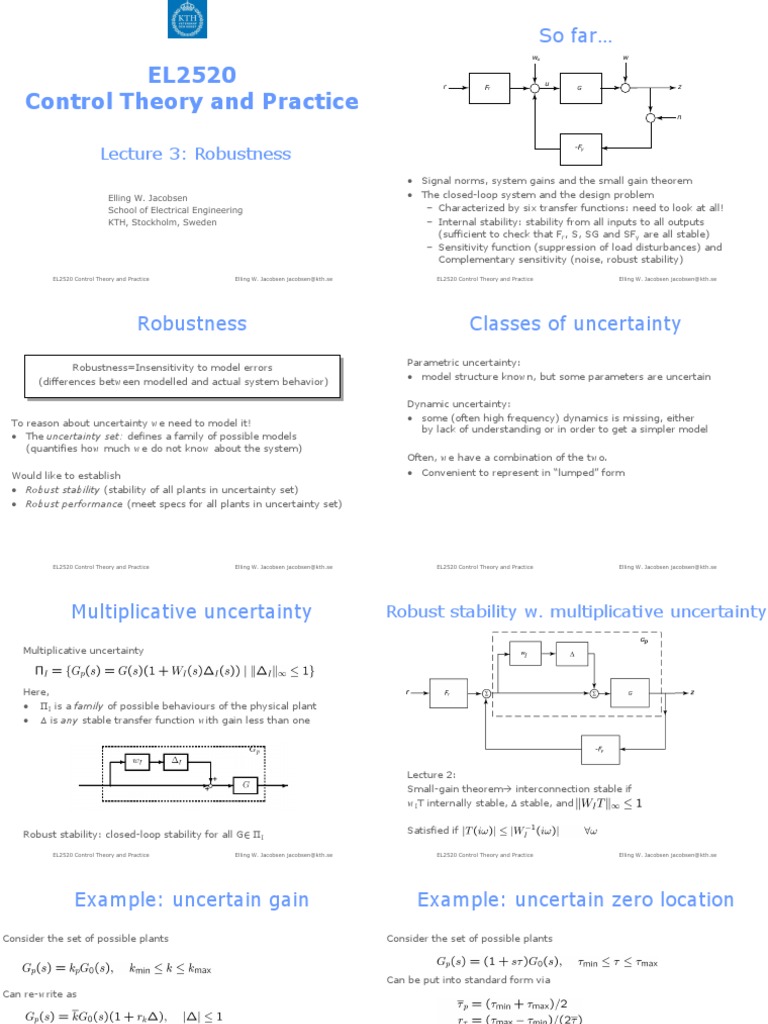 Robust Control Design: Modeling Uncertainty, Ensuring Stability and ...