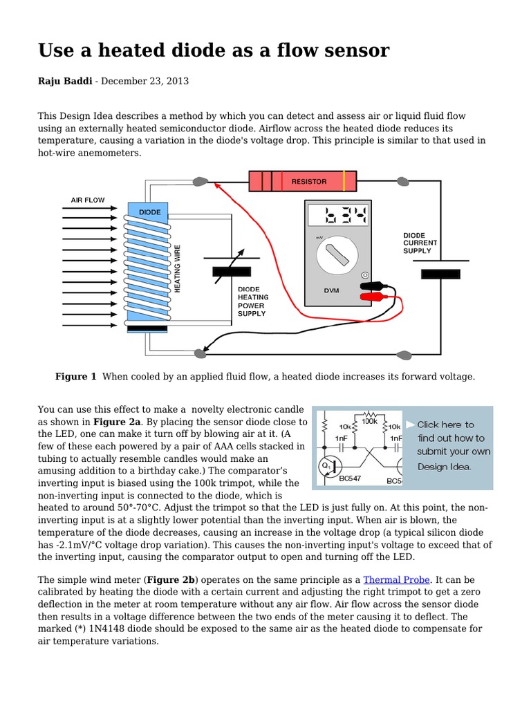Use A Heated Diode As A Flow Sensor | PDF | Diode | Light Emitting Diode