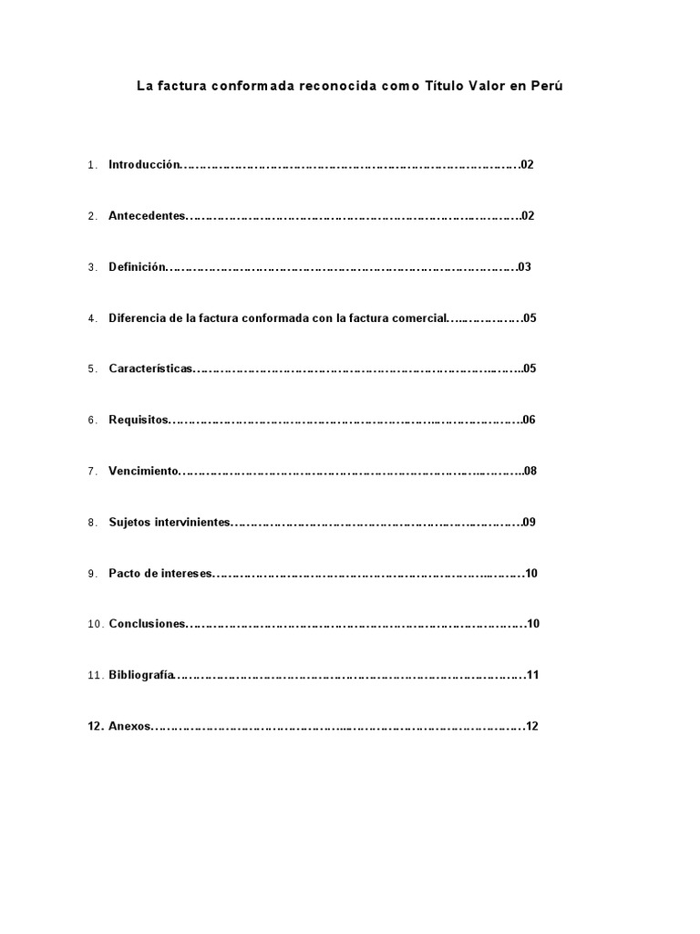 Factura Conformada Titulo Valor Peru | PDF | Pagaré | Pagos