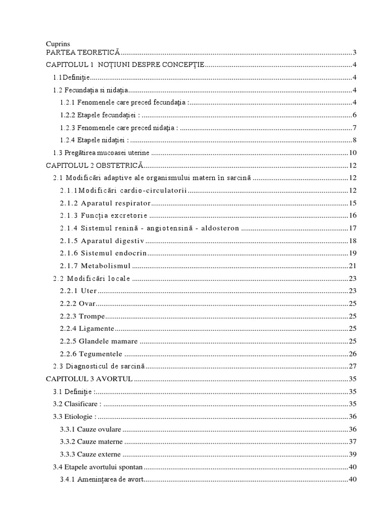 Proiect Licenta AVORTUL Spontan Nursing | PDF