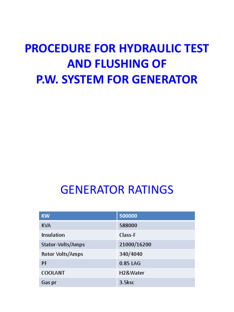 PW System | PDF | Pump | Electric Generator