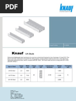 Knauf UW Profiles Technical Datasheet | PDF