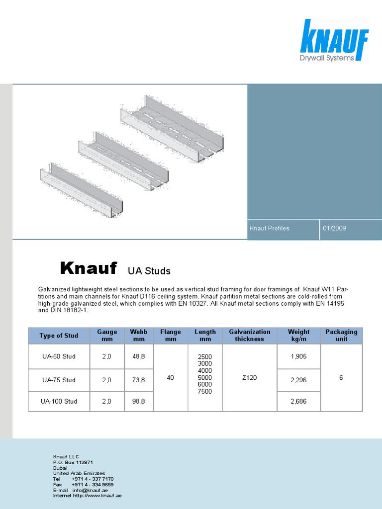 Knauf UA Studs | PDF