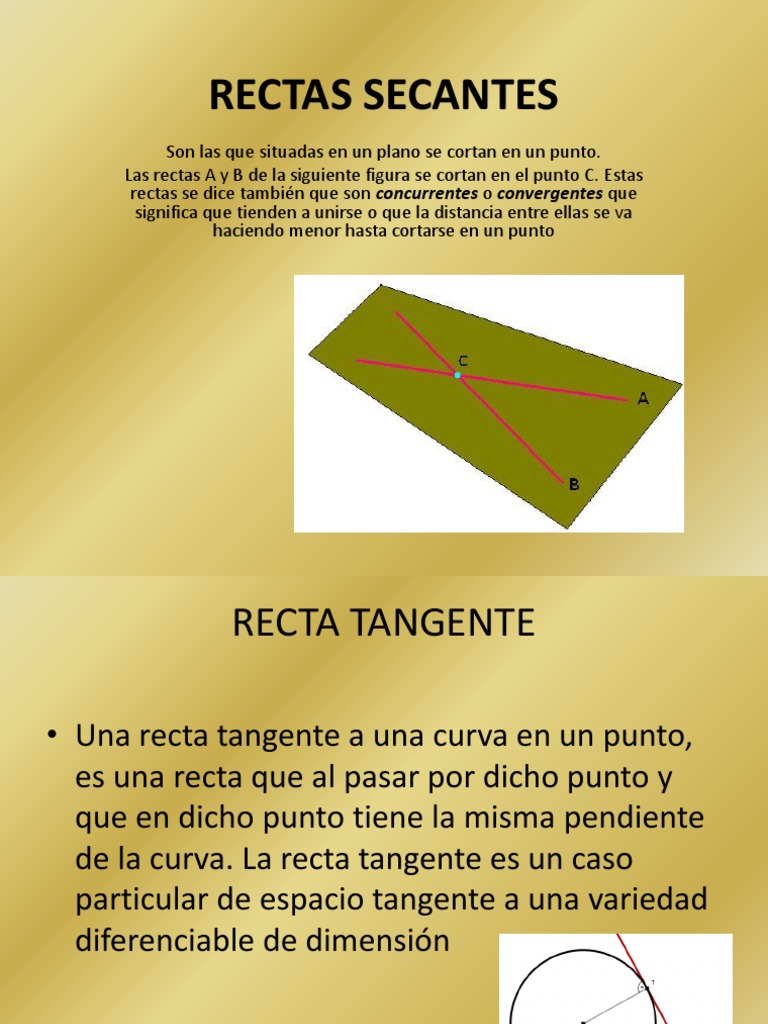 Definición y ejemplos de rectas secantes | PDF | Métodos y materiales ...