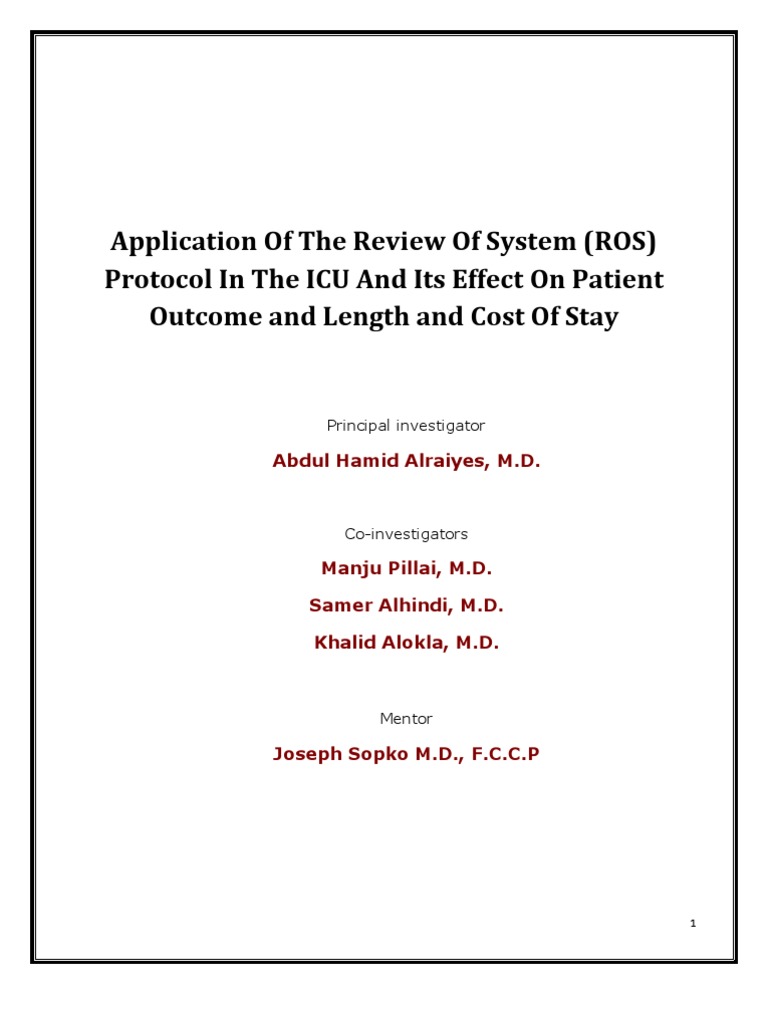 Review of System (ROS) | PDF | Intensive Care Medicine | Intensive Care ...