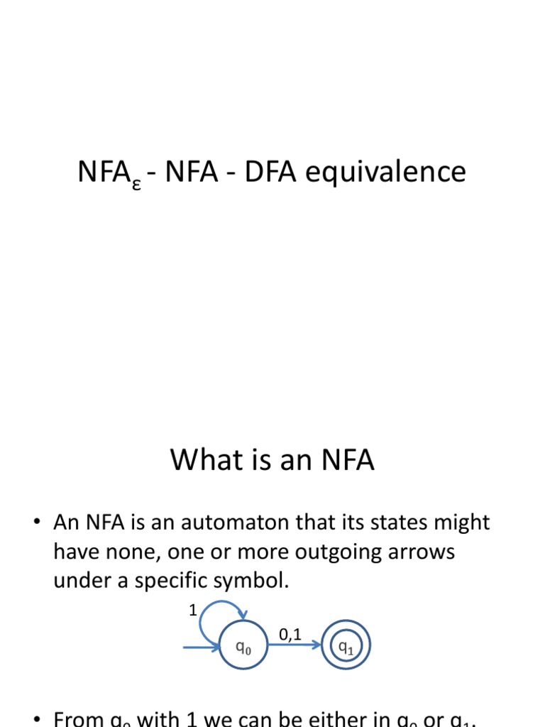 NFA - NFA - DFA Equivalence | PDF | Science & Mathematics