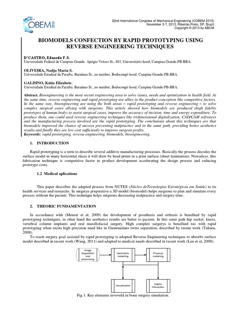 Biomodels Confection by Rapid Prototyping Assisted by Reverse ...