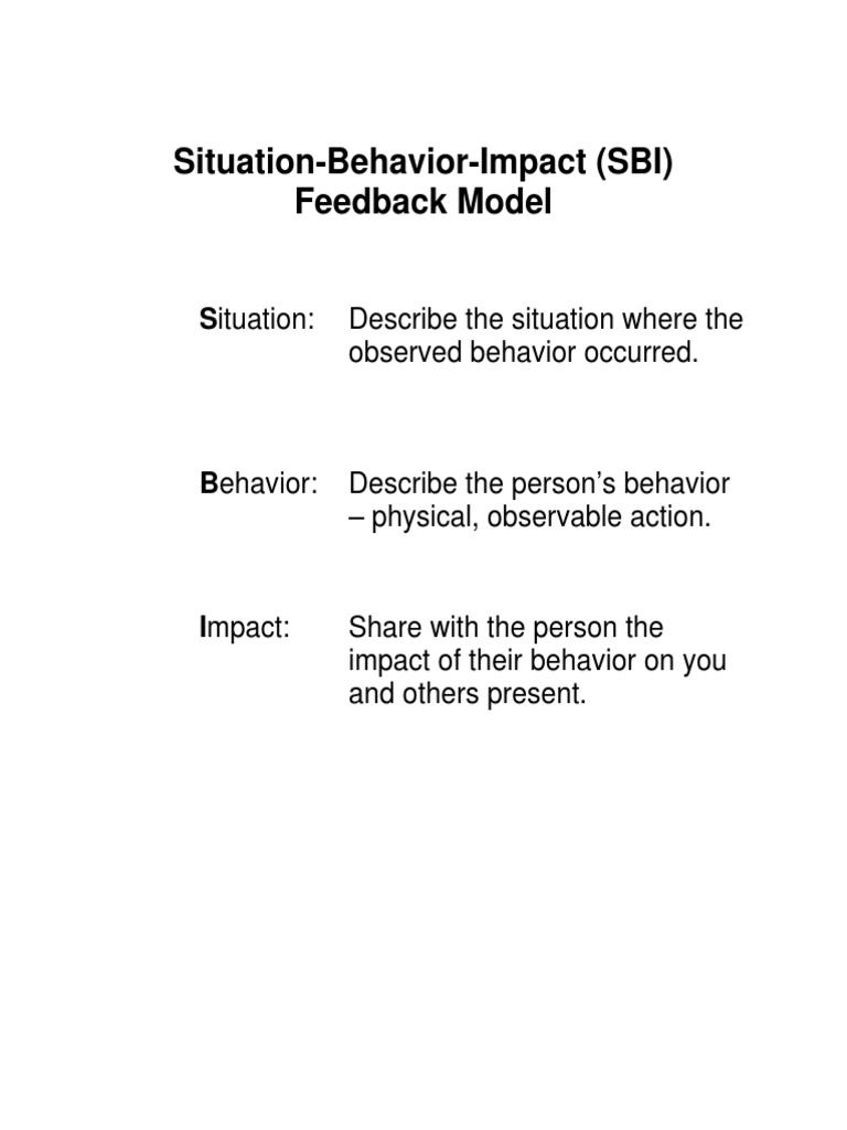 Situation Behavior Impact | PDF