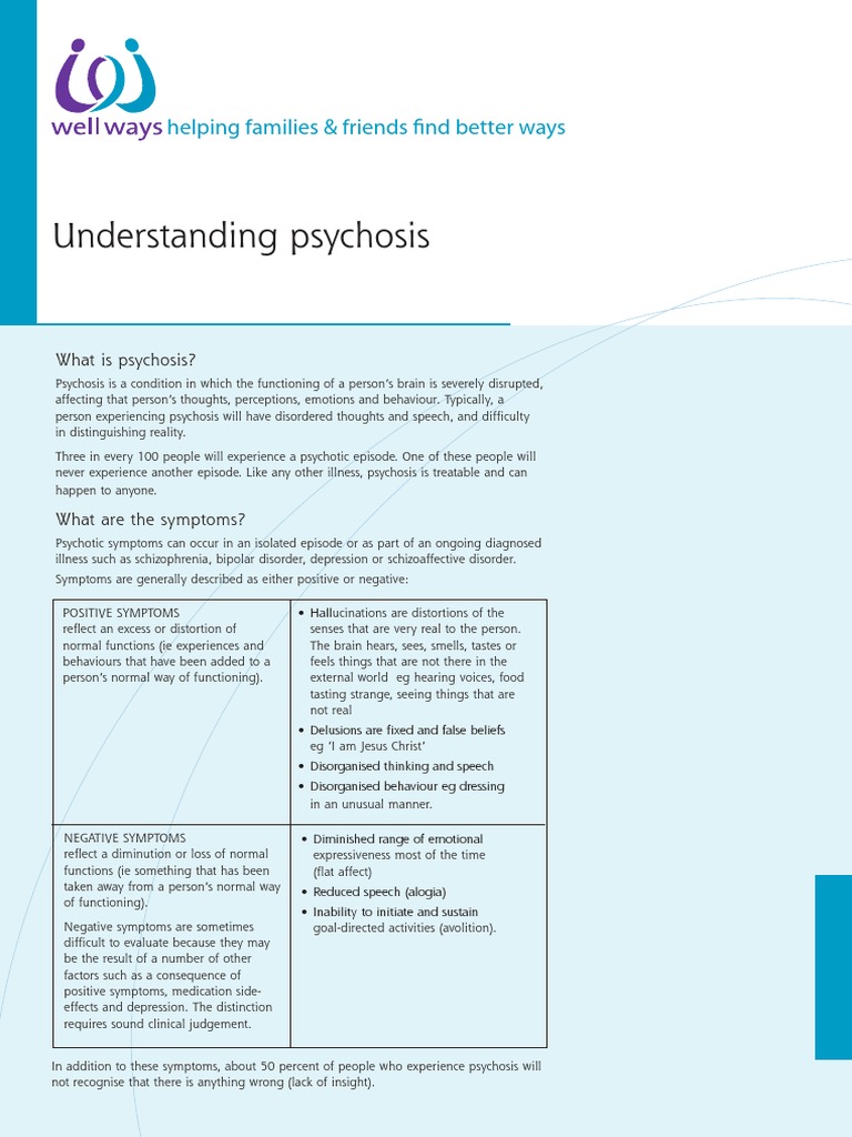 Understanding Psychosis: Helping Families & Friends Find Better Ways ...
