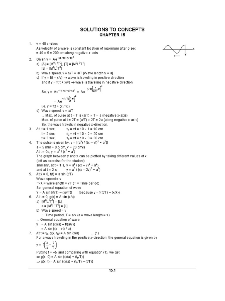 Wave Mechanics Solutions | PDF | Harmonic | Waves