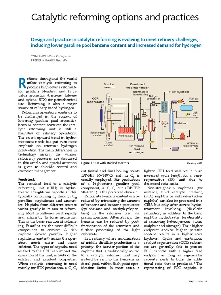Catalytic Reforming Options and Practices | PDF | Catalysis | Chemical ...