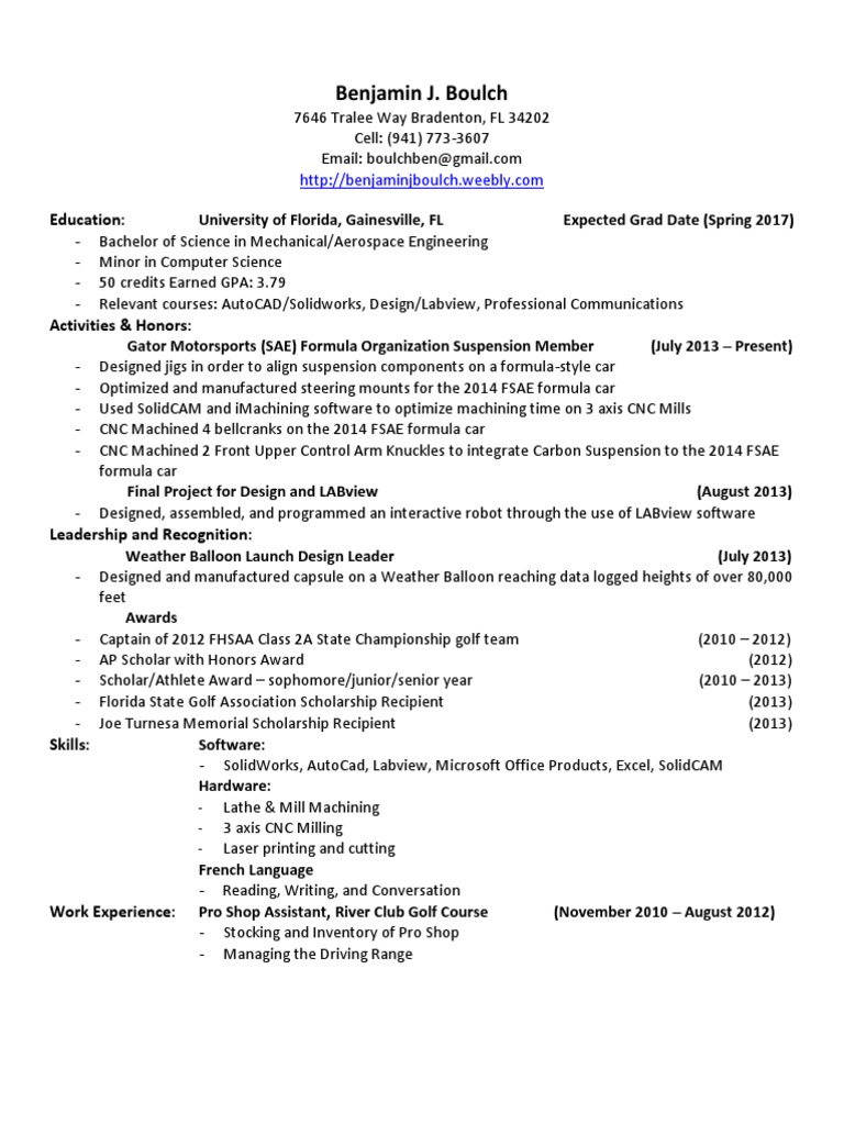 Ben Boulch Resume | PDF