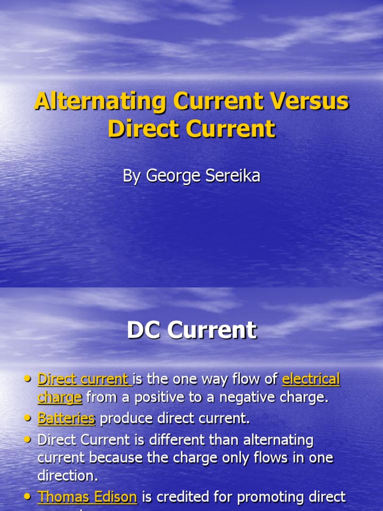 Alternating Current Versus Direct Current | PDF