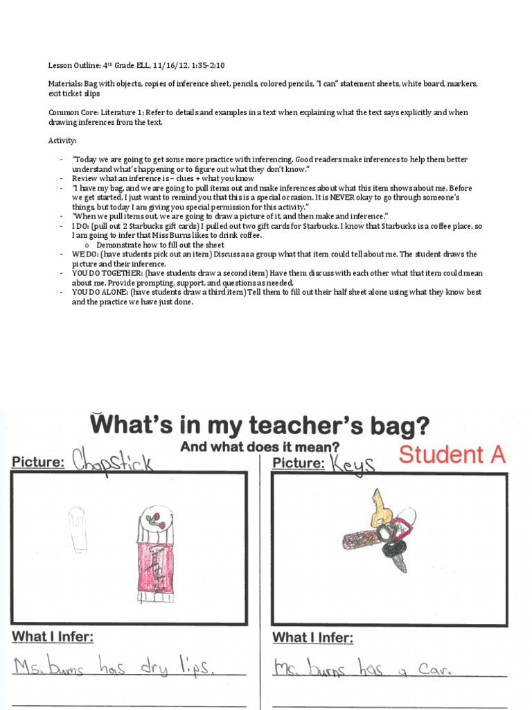 Teacher Bag - Inferencing | PDF | Philosophy | Home & Garden