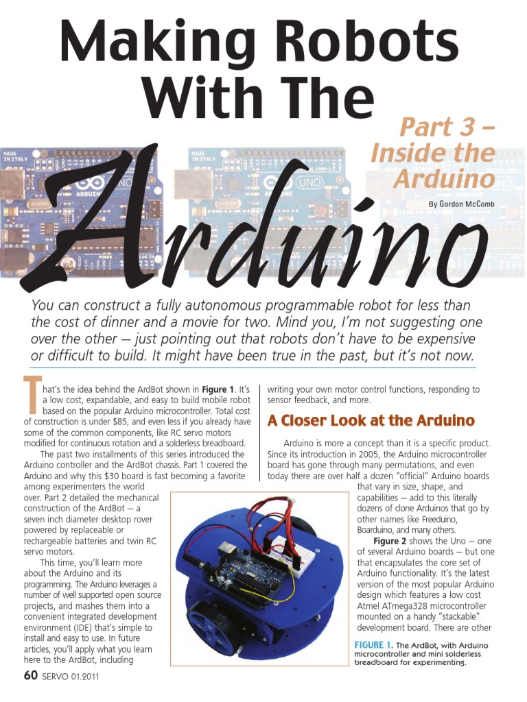 Ardbot Making Robots With Arduino 3 Pdf Arduino Electronics