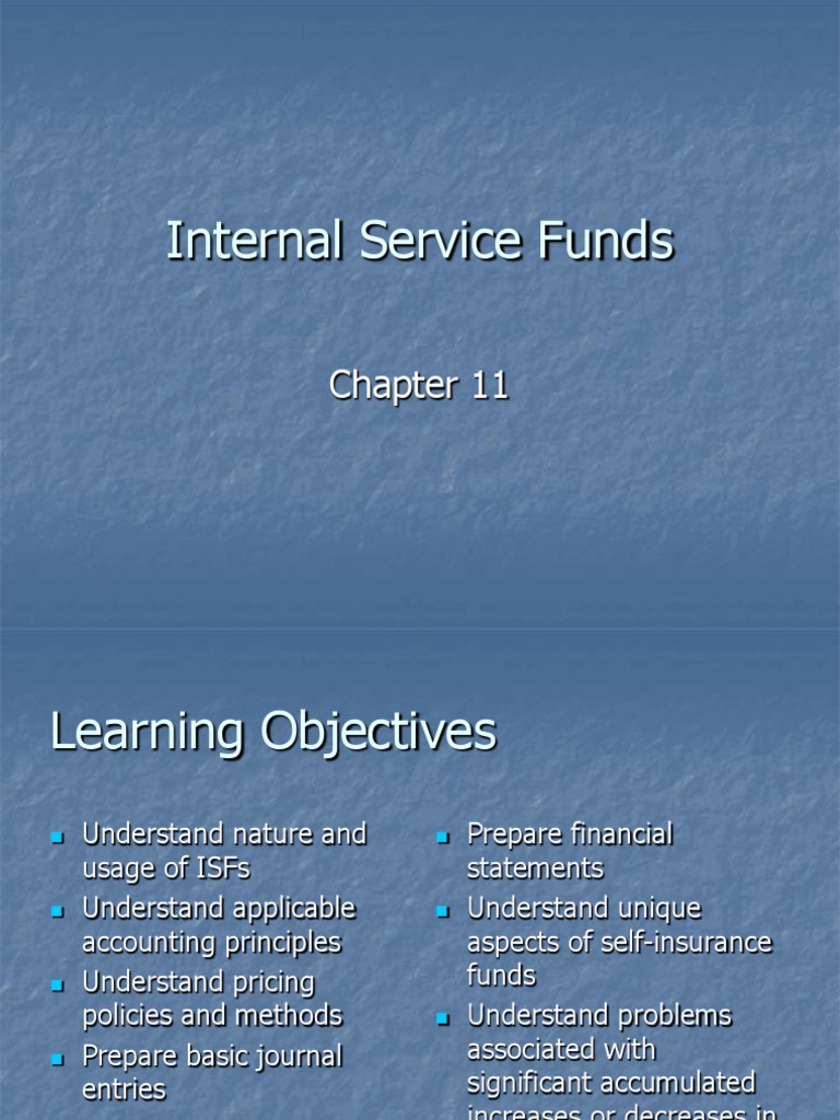 Internal Service Funds | PDF | Expense | Insurance