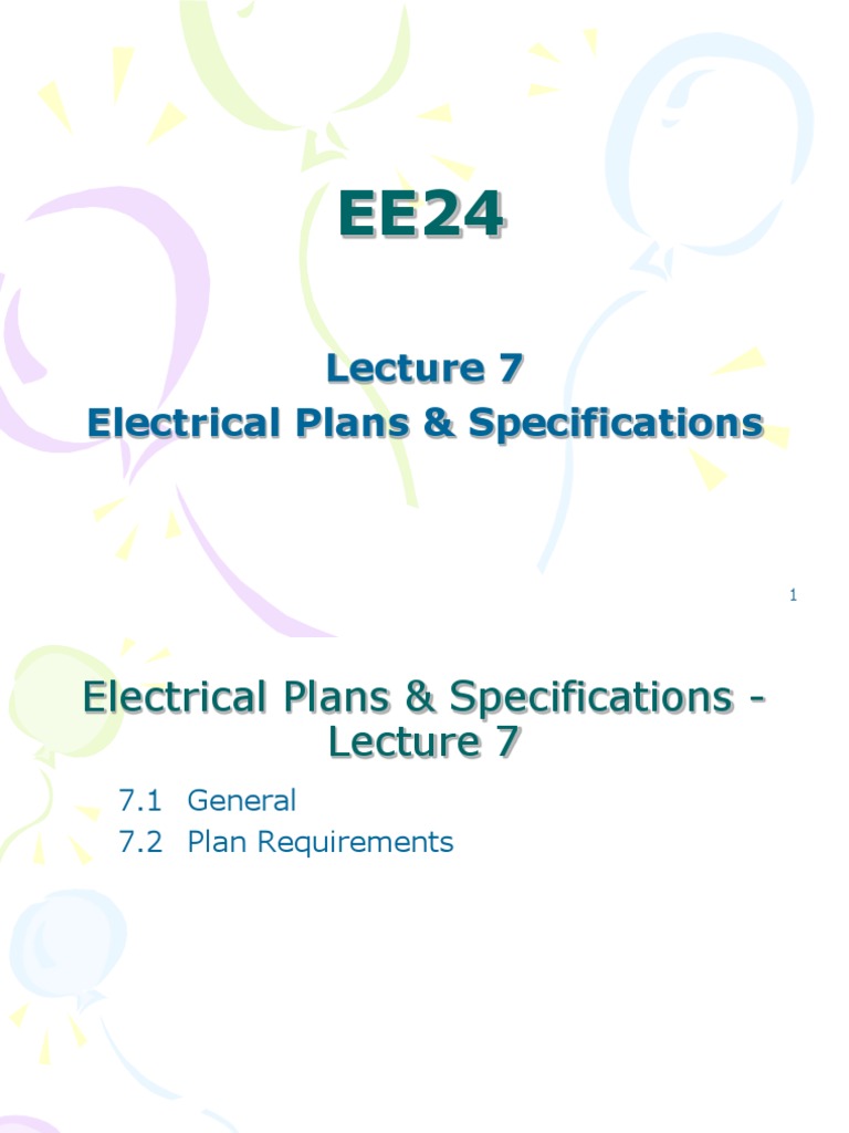 Electrical Plans & Specs Guide | PDF | Electrical Wiring | Electrical ...