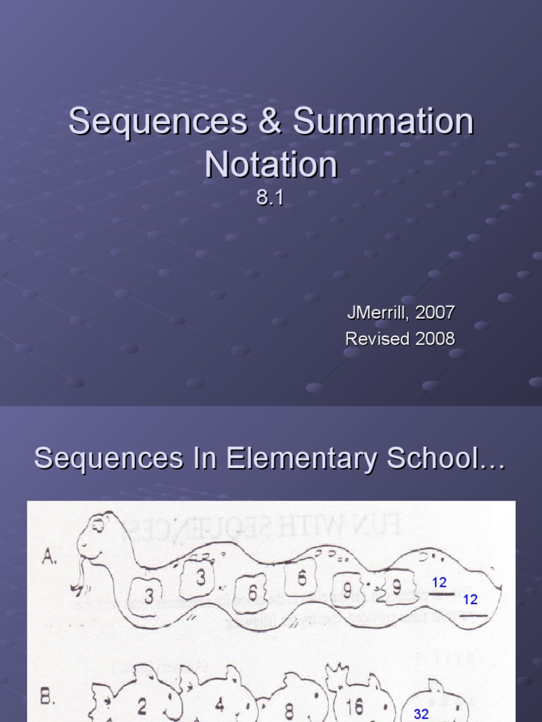 Understanding Sequences and Summation | PDF | Summation | Lexicology