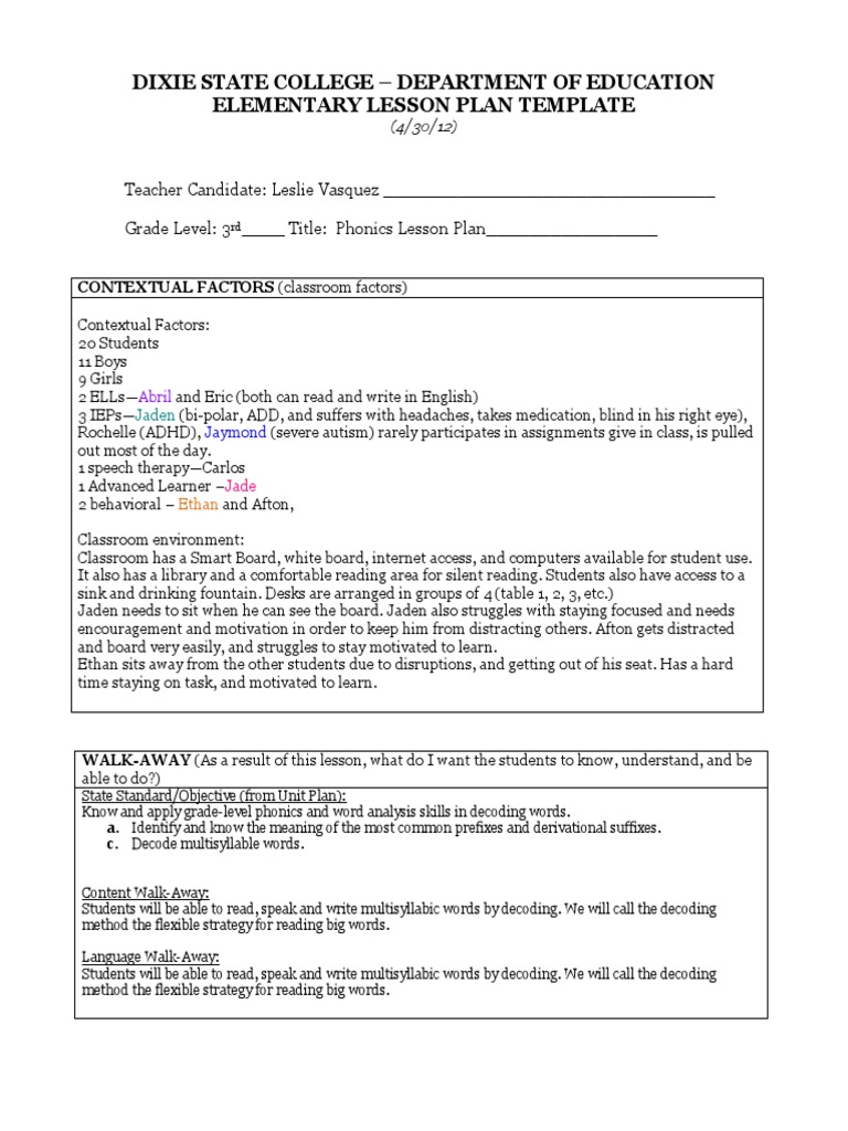 3900 Differentiated Lesson Plan | PDF | Educational Assessment ...
