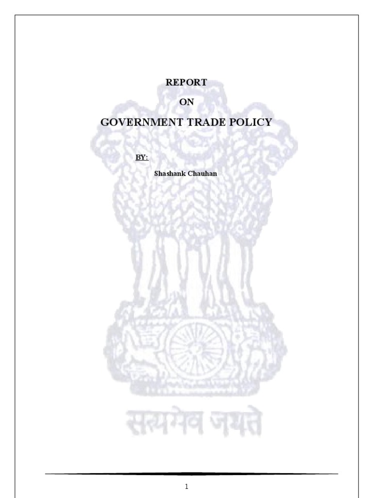 Government Trade Policy Analysis 2009 | PDF | Trade | International Trade