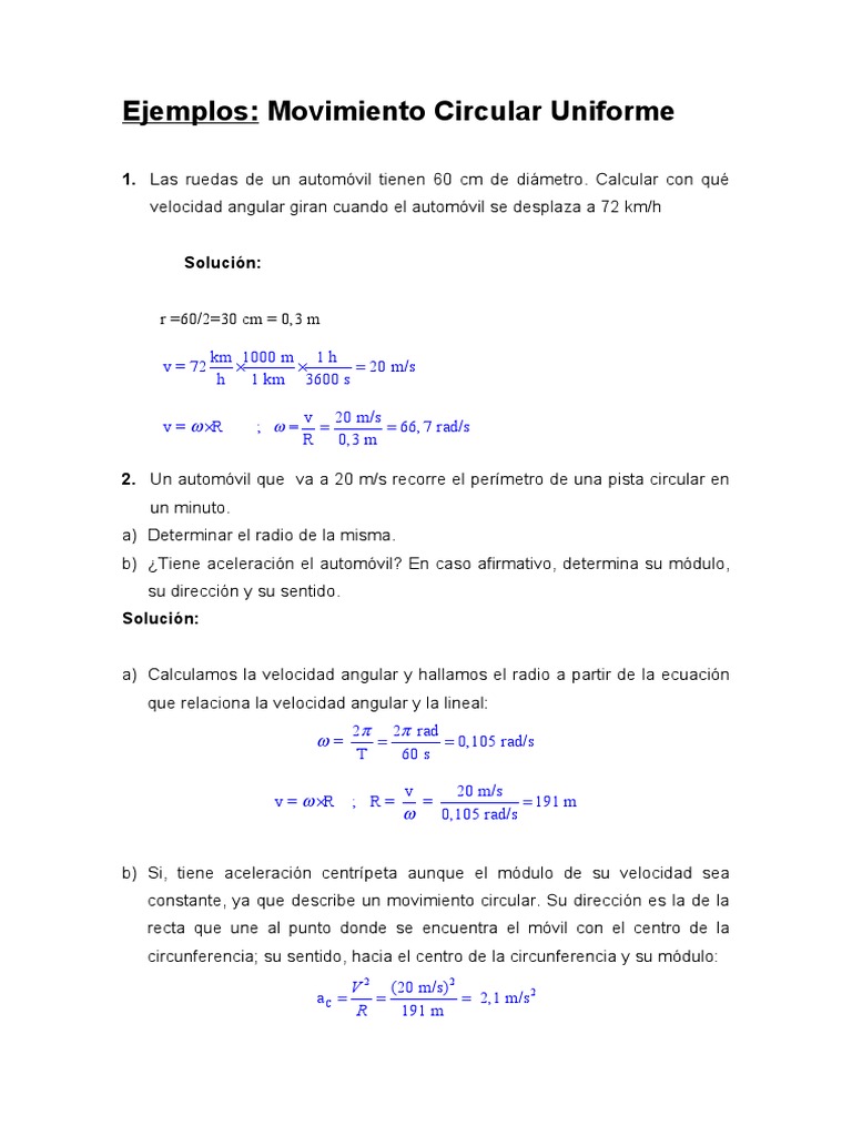 Mcu FÃ­sica Ejercicios Resueltos - gudangmapa