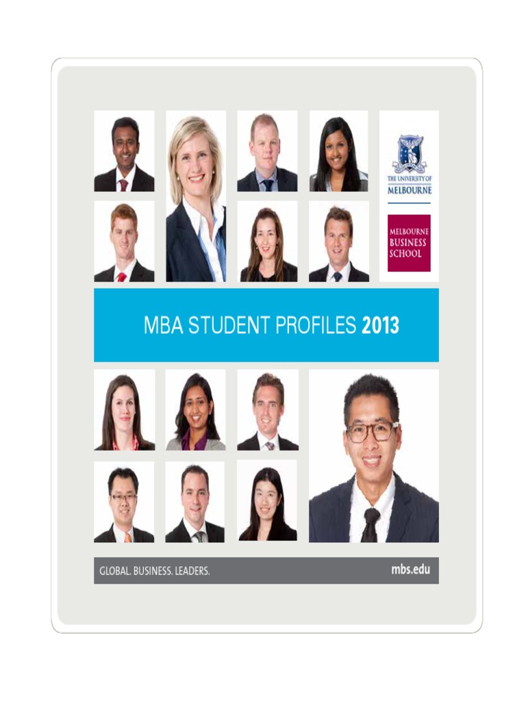 2013 MBA Student Profile Book | PDF | Master Of Business Administration ...