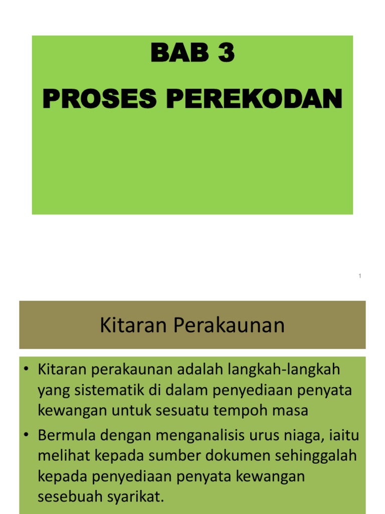 BKAL1013 BAB3 Proses Perekodan | PDF