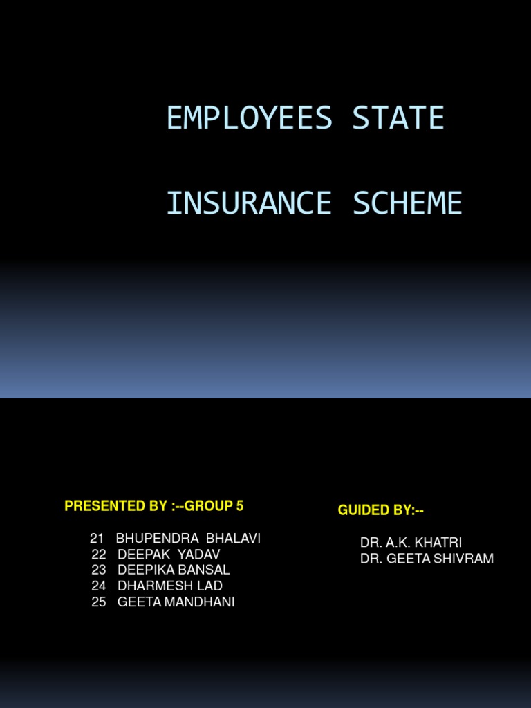 ESIS | PDF | Employment | Welfare