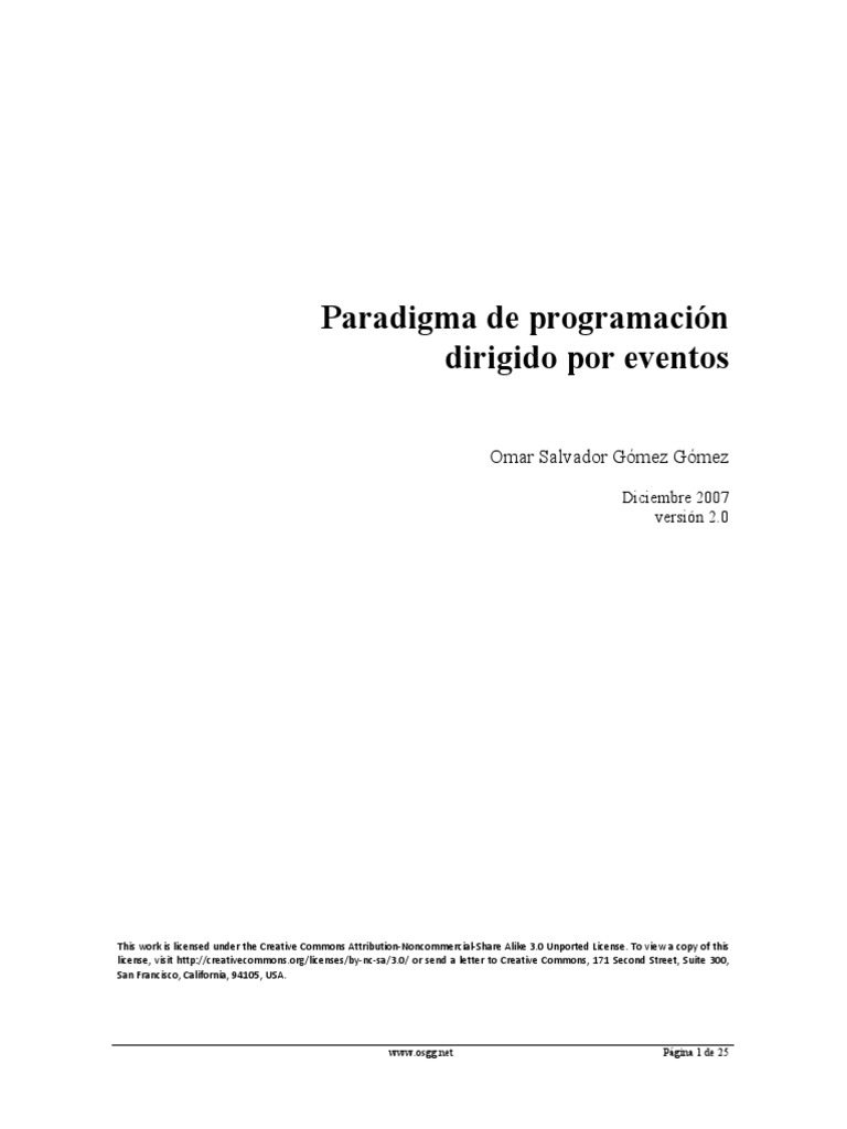 Paradigma de Programacion Dirigido Por Eventos | PDF | Hilo ...