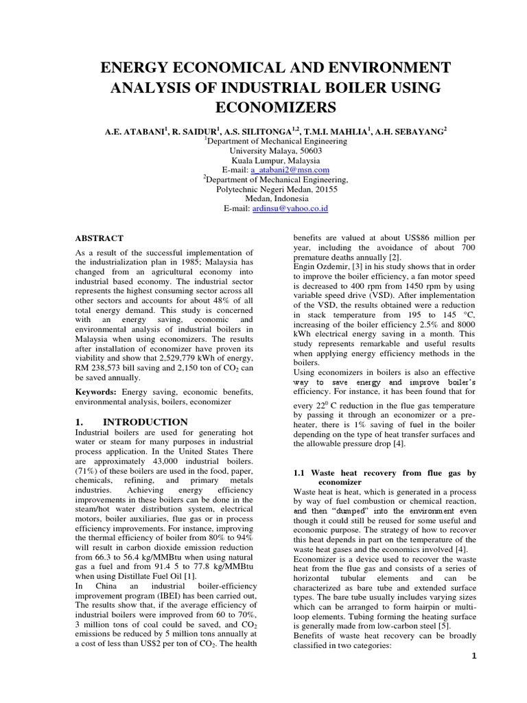 Economizer | PDF | Boiler | Natural Gas