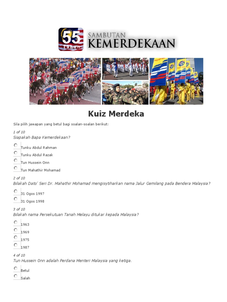 Kuiz Merdeka | PDF