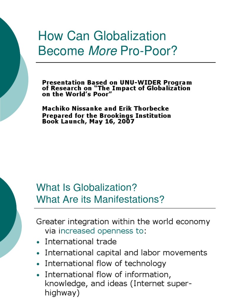 Impact of Globalization To The Poor | PDF | Globalization | Poverty