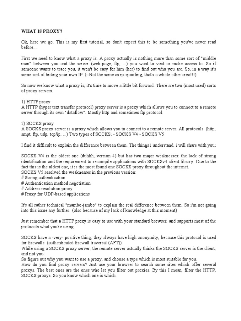 What Is Proxy | Download Free PDF | Proxy Server | Internet Standards