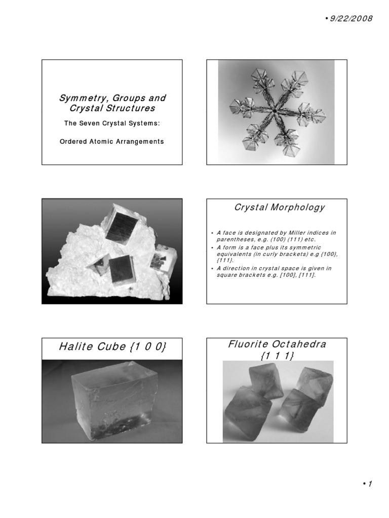 Symmetry, Groups and Symmetry, Groups and Crystal Structures Crystal ...