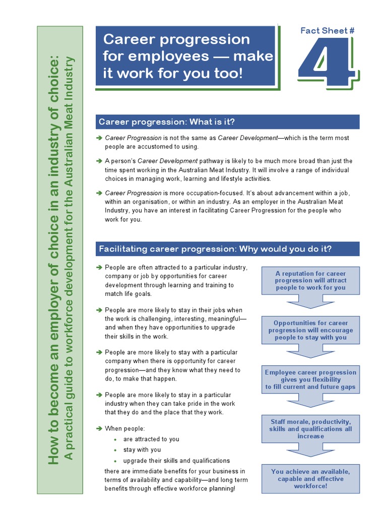Fact Sheet Career Progression | Competence (Human Resources) | Employment