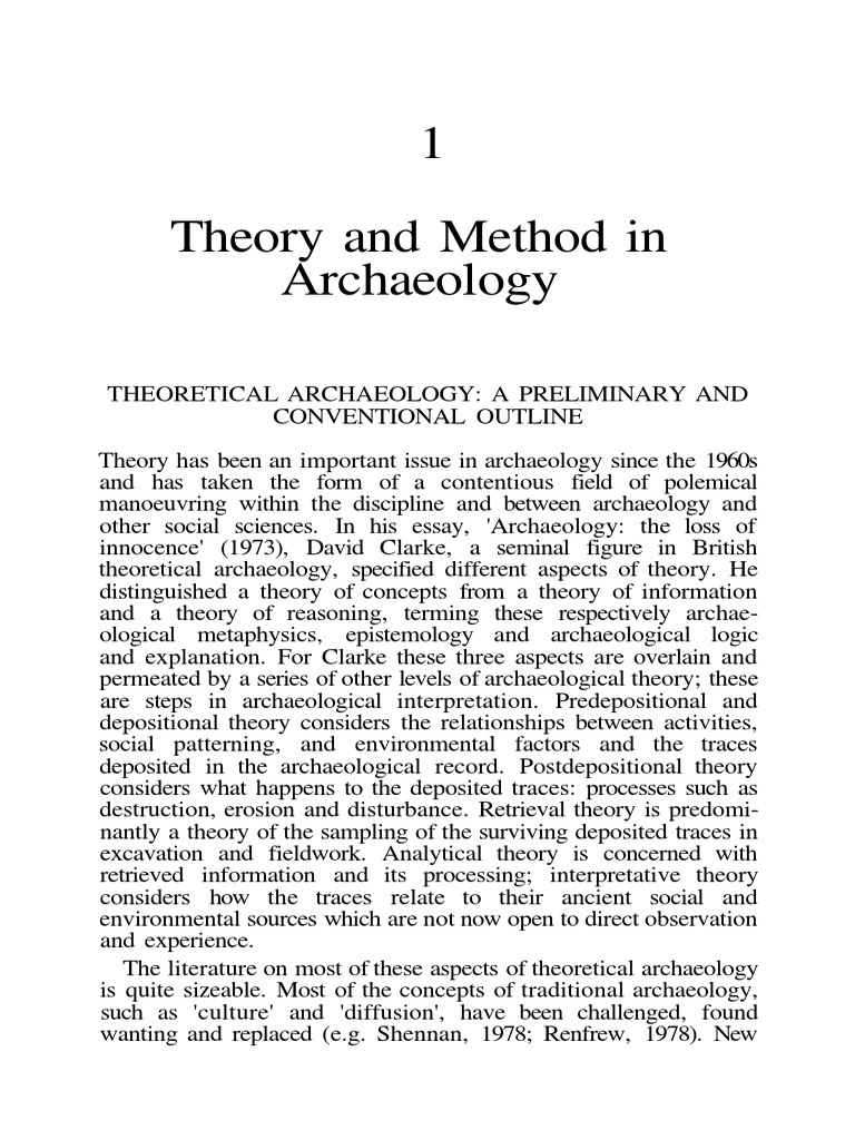 Theoretical Foundations and Methodological Developments in ...