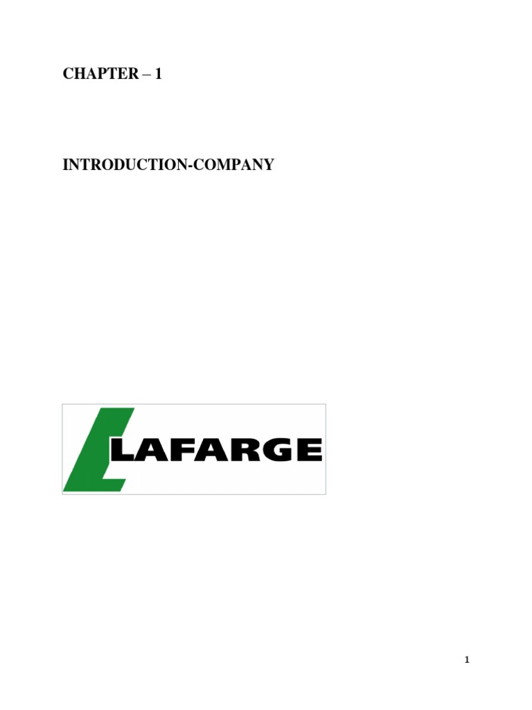 Lafarge India ' | PDF | Employment | Cement