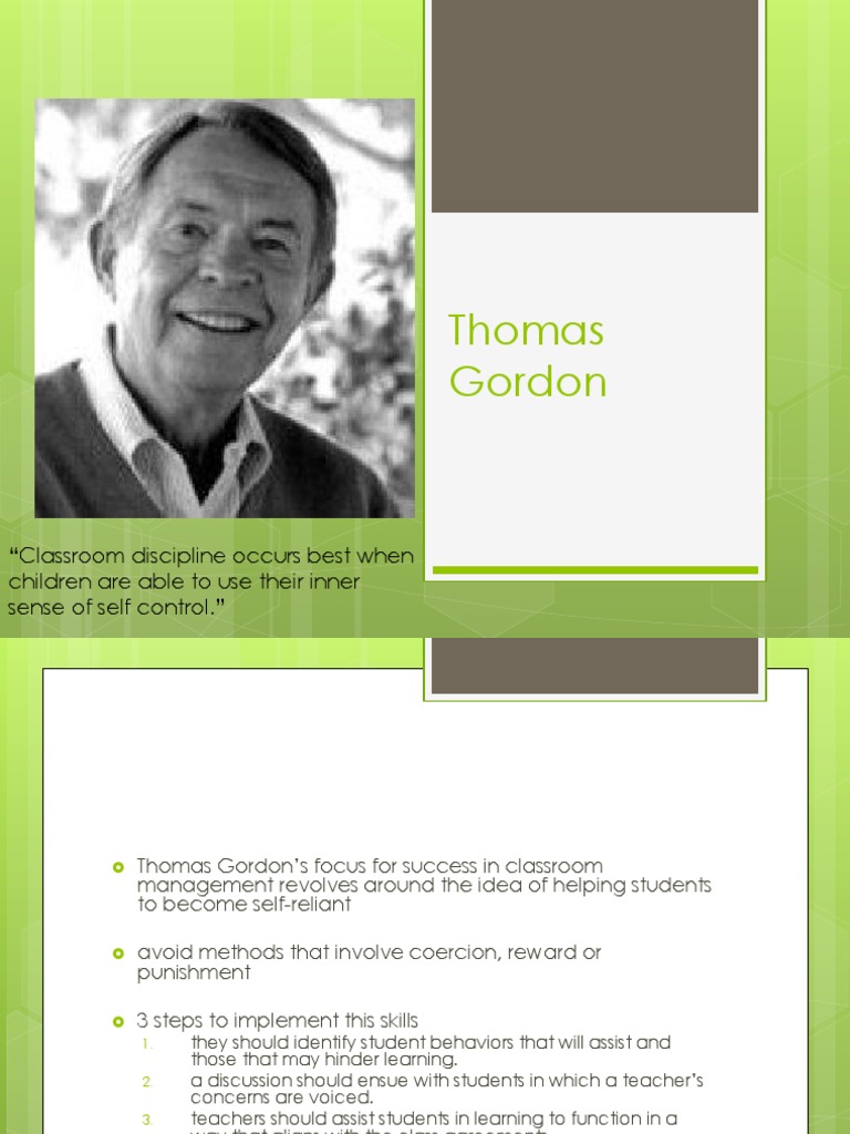 Thomas Gordon | PDF | Classroom Management | Cognitive Science