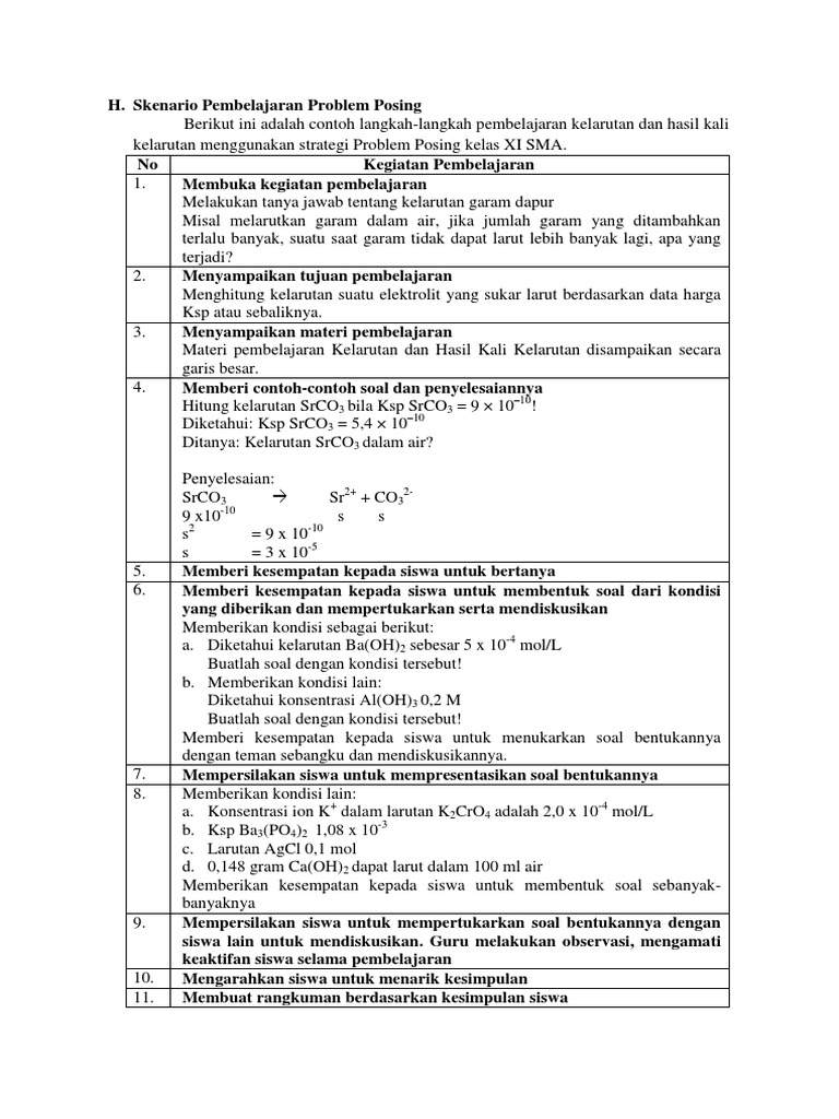 Skenario Pembelajaran Problem Posing | PDF