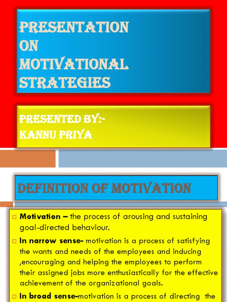 Motivational Strategies