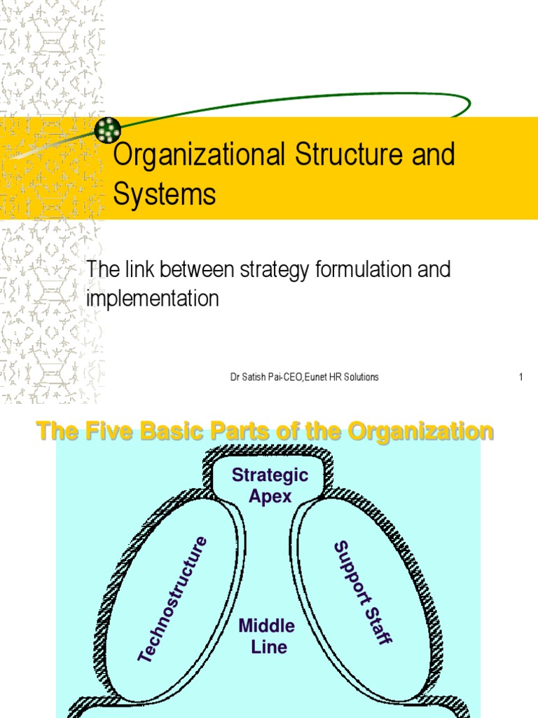 Organizational Structure and Systems: The Link Between Strategy ...