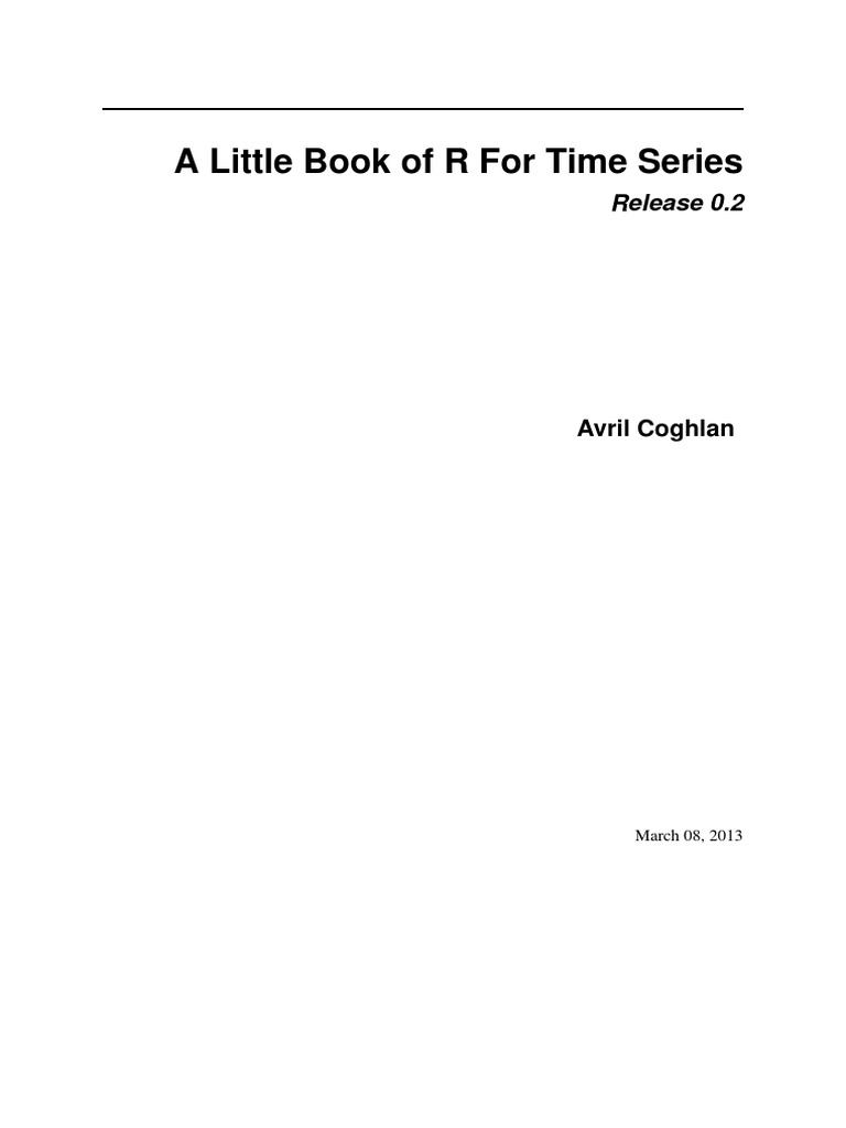 A Little Book of R For Time Series | PDF | Forecasting | Array Data ...