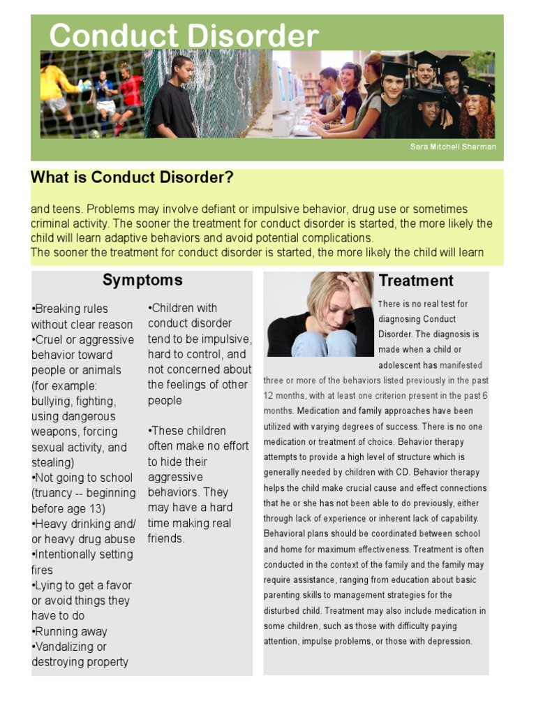 Conduct Disorder Fact Sheet | PDF | Impulsivity | Behavior